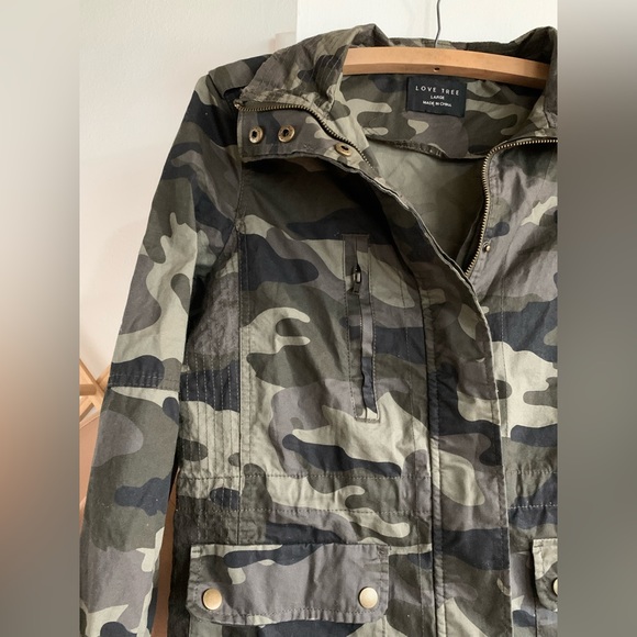 Love Tree | Jackets & Coats | Love Tree Camouflage Utility Jacket ...
